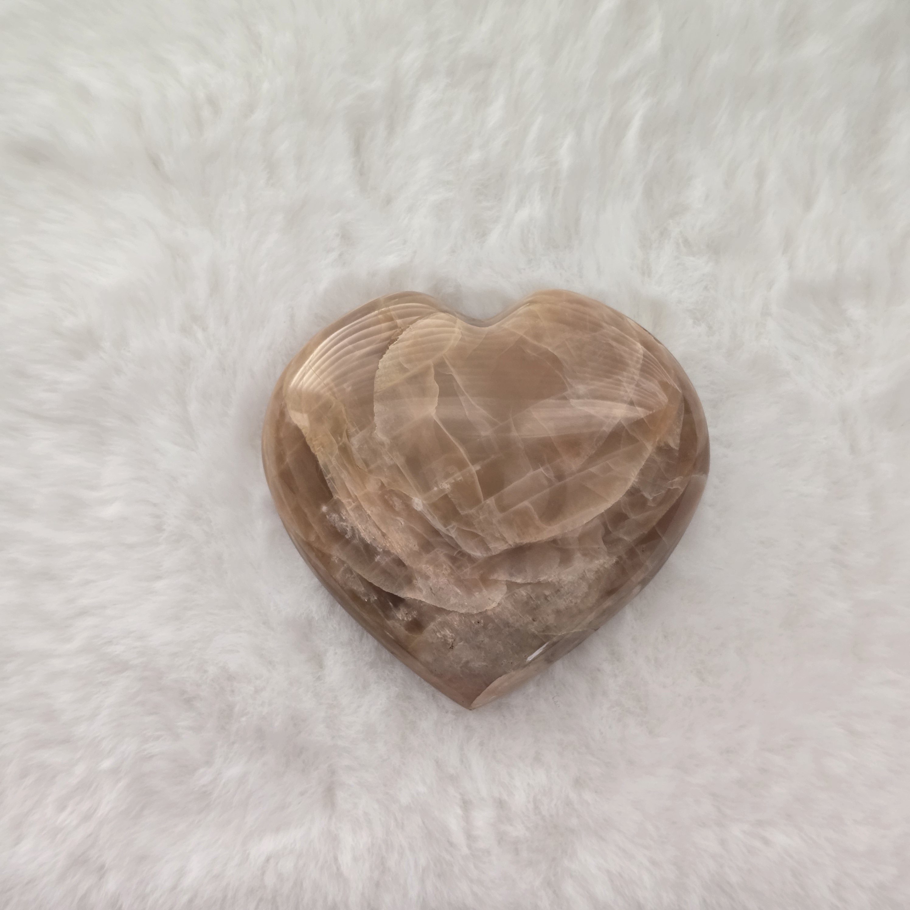 Honey Calcite Heart – Maia Vida Magic